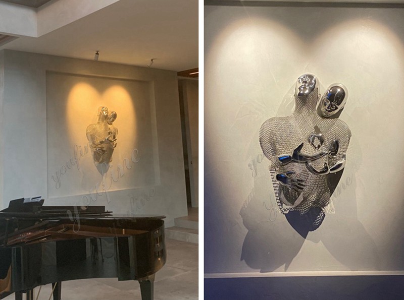 Stainless Steel Human Body Wall Sculpture