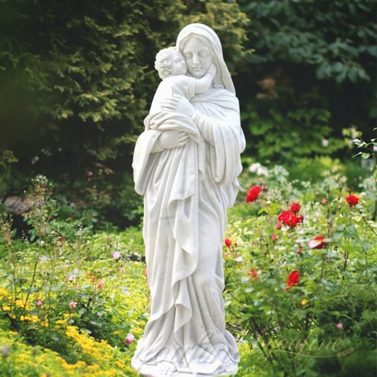 Large Marble Outdoor Virgin Mary Statue - YouFine Sculpture