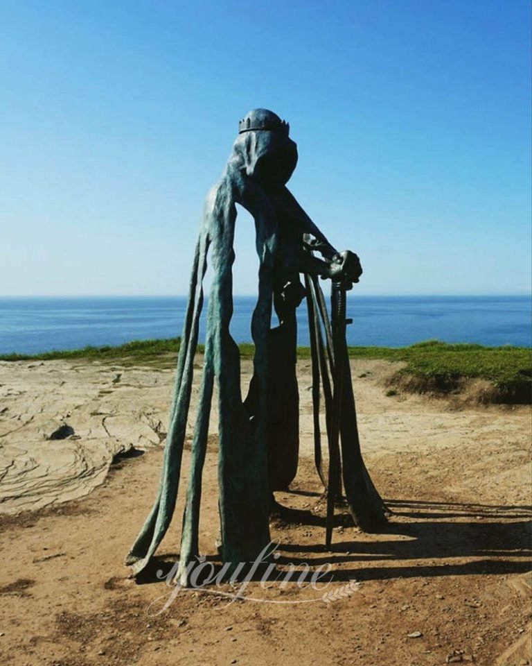 Life Size Bronze Gallos King Arthur Statue Replica