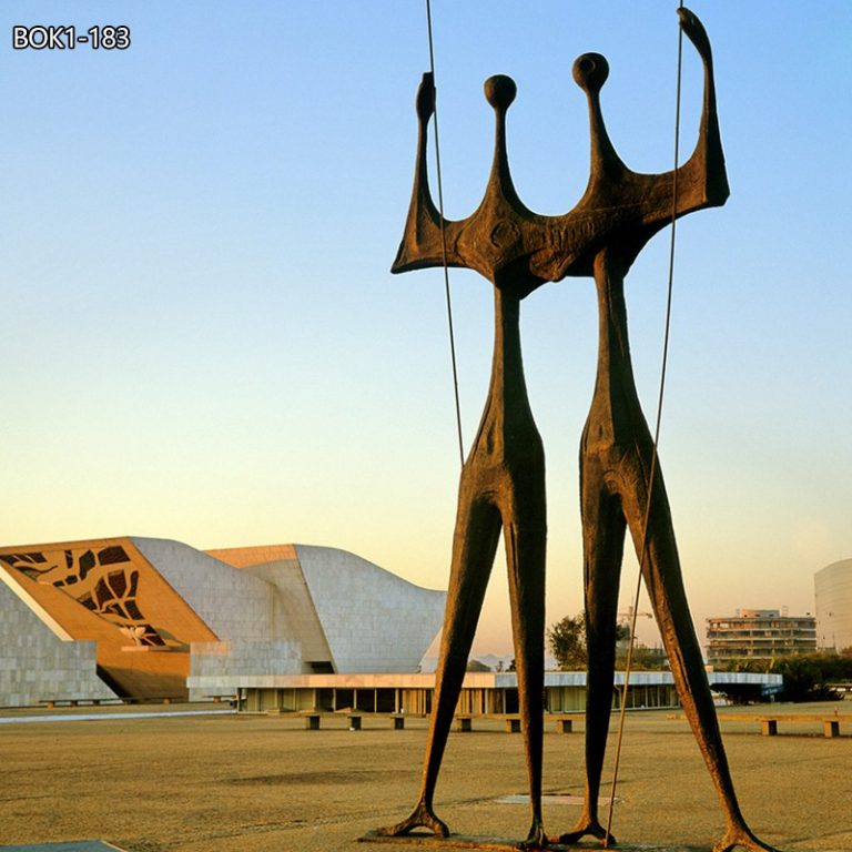 Bronze Abstract Sculpture Brasilia Os Candangos - YouFine