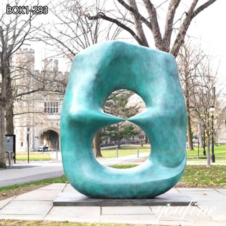 Henry Moore Bronze Oval with Points Abstract Sculpture