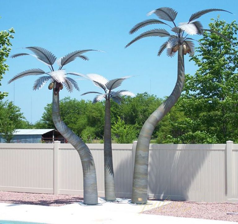 Outdoor Stainless Steel Palm Trees - YouFine Art Sculpture