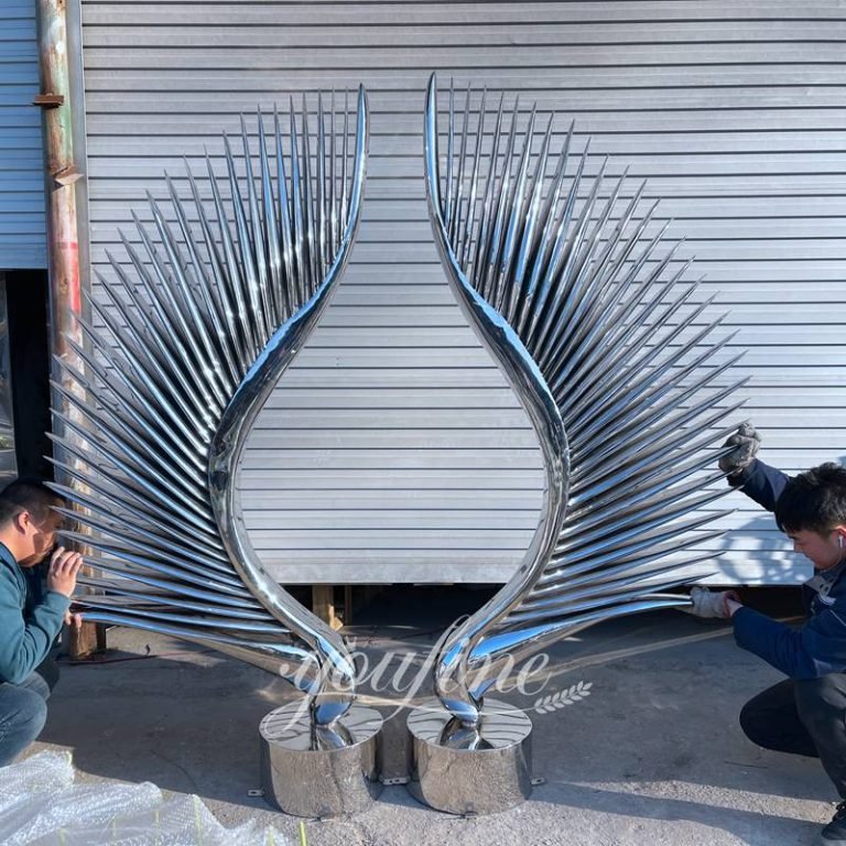 Large Modern Metal Wing Sculpture for City Center -YouFine