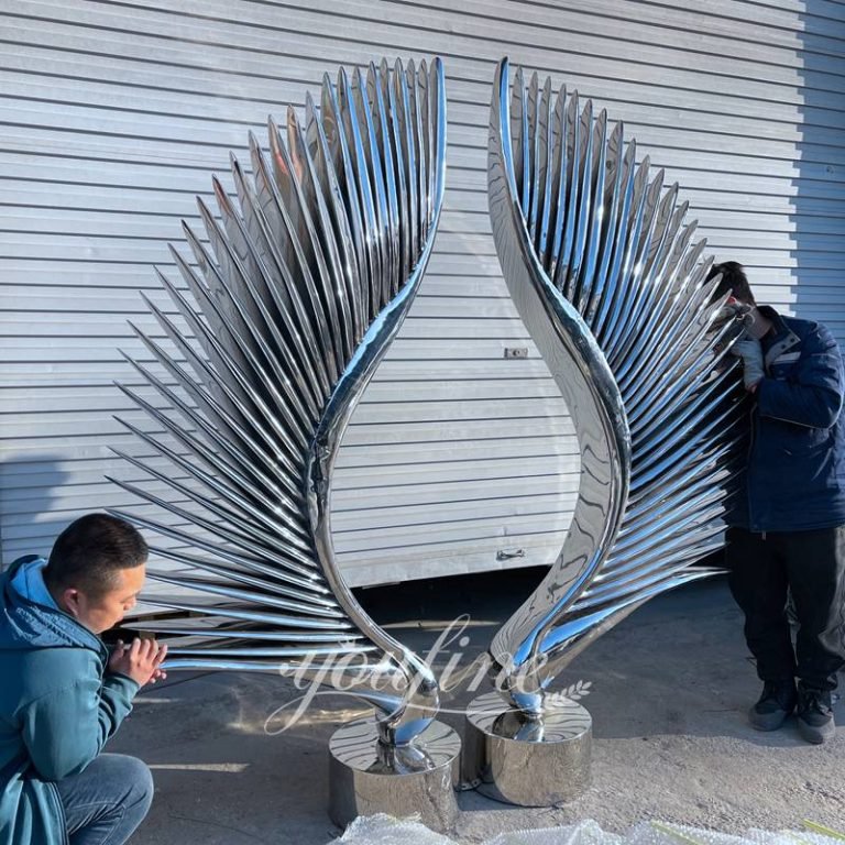 Large Modern Metal Wing Sculpture for City Center -YouFine