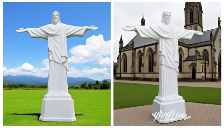 Large Marble Christ the Redeemer Replica Statue