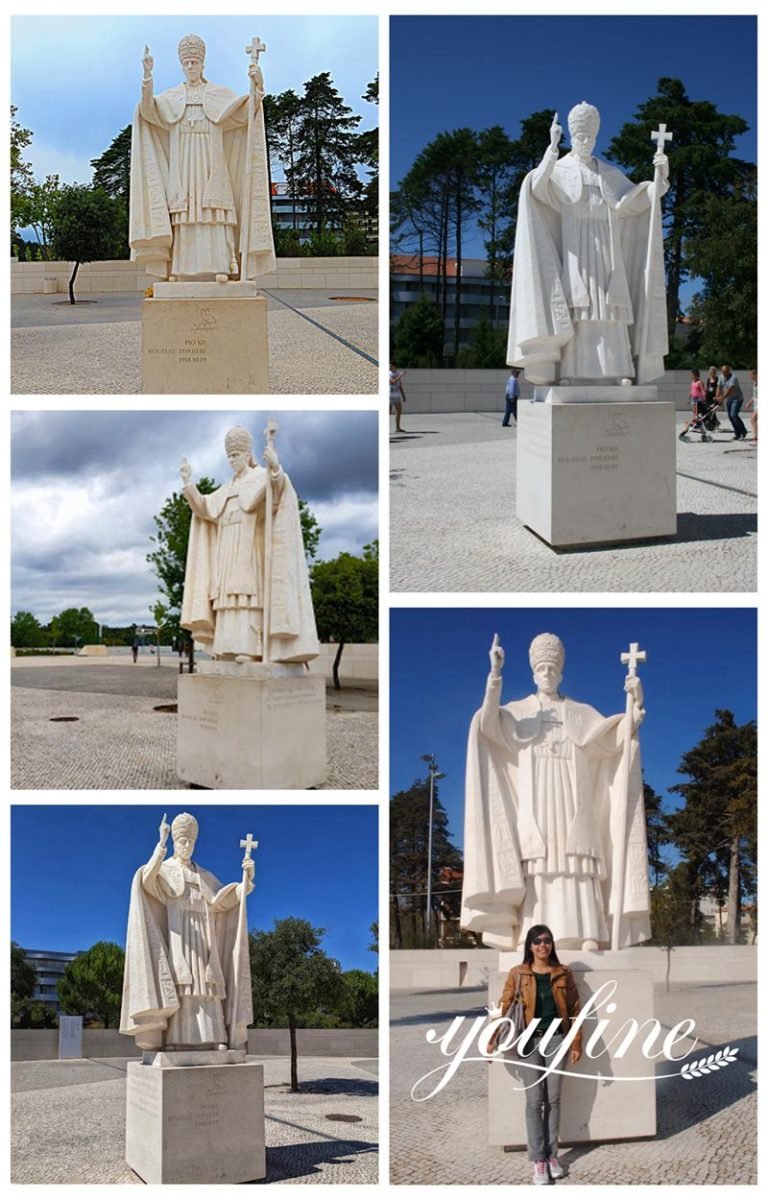 Life Size Marble Pope Pius Xii Statue - YouFine Art Sculpture