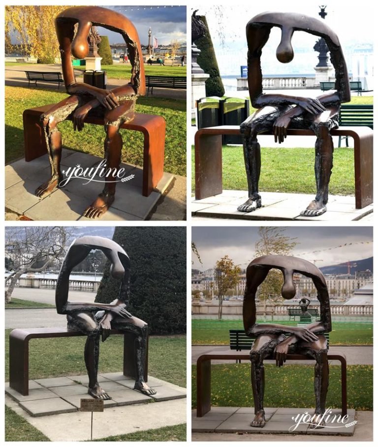 Large Bronze Melancholy Statue Replica - YouFine Art