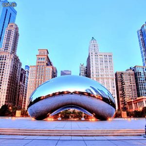 Modern Stainless Steel Cloud Gate Sculpture - YouFine Art Sculpture