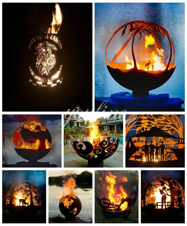 Custom Corten Steel Fire Pit Sculpture