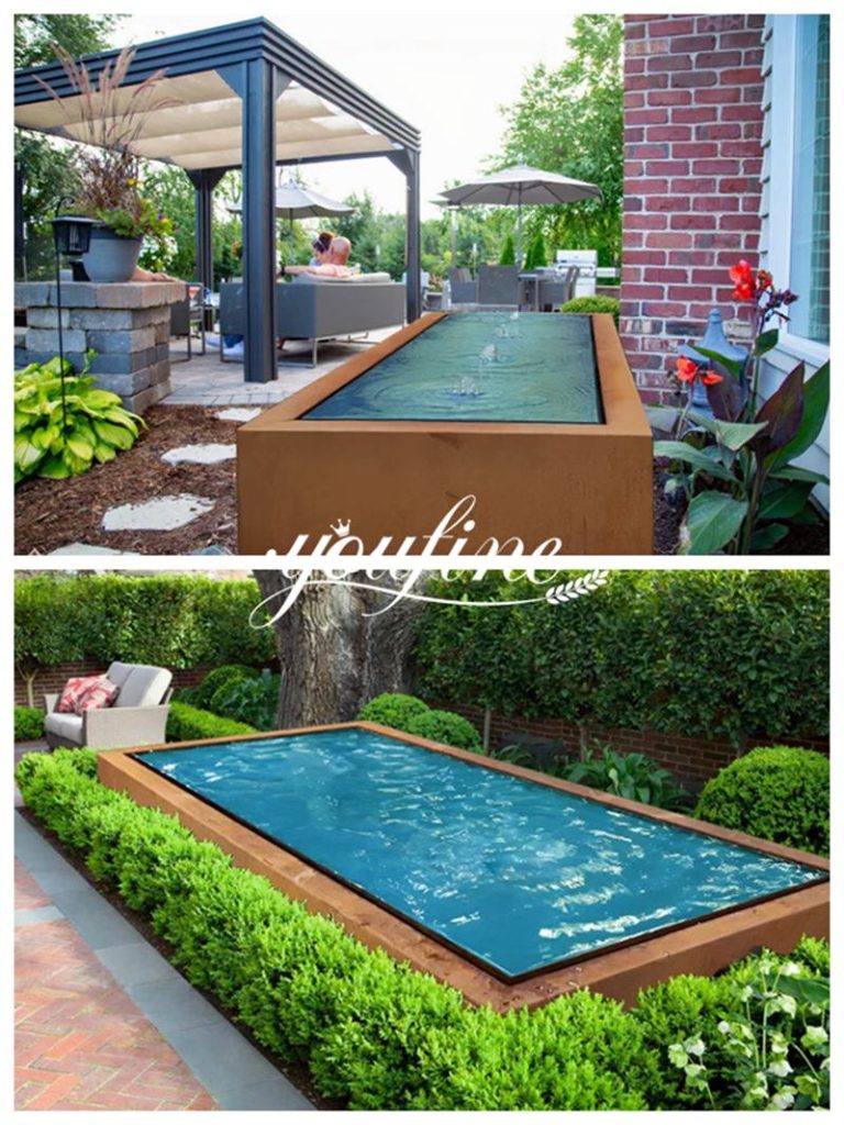 Corten Steel Trough Water Feature