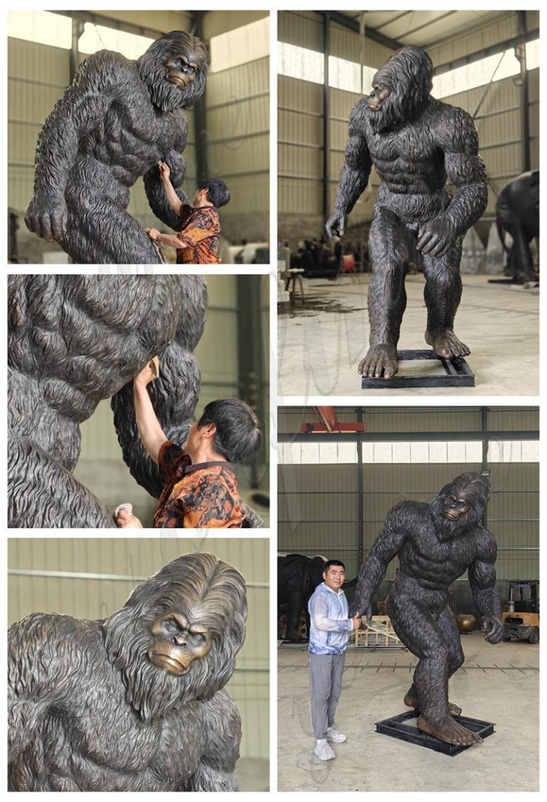 Large Life Size Sasquatch Bronze Bigfoot Statue for Sale