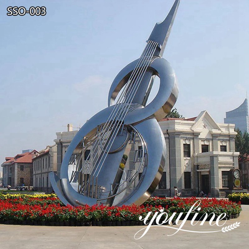 Stainless Steel Cello Sculpture - YouFine Art Sculpture