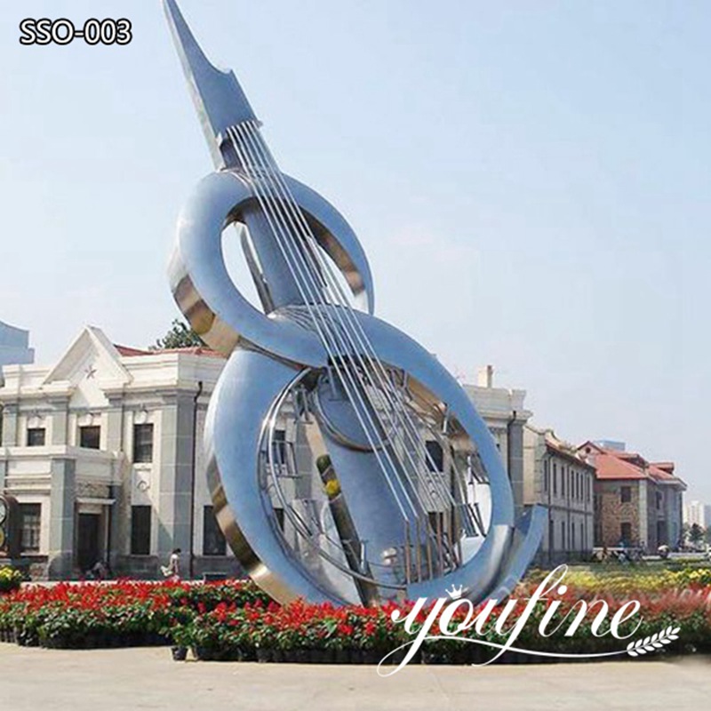 Stainless Steel Cello Sculpture - YouFine Art Sculpture