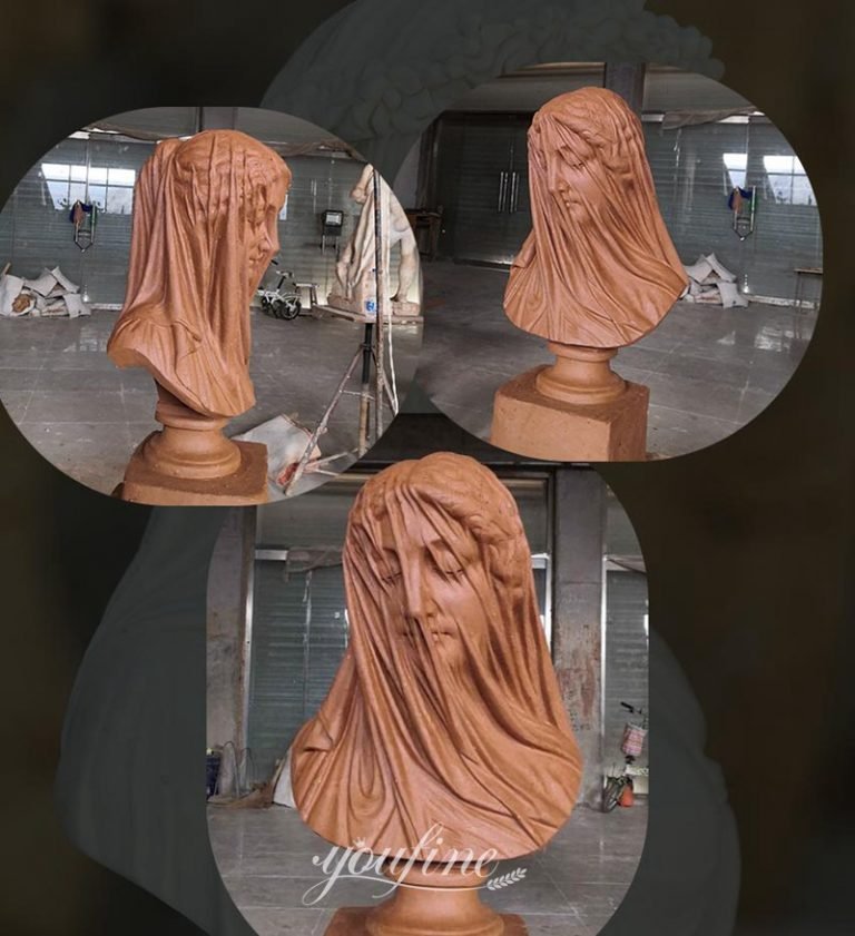 Marble Veiled Virgin Replica - YouFine Art Sculpture