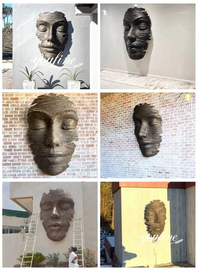 Abstract Bronze Large Face Sculpture - YouFine Art Sculpture