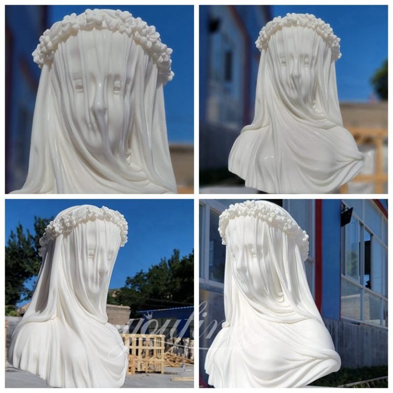 White Marble Veiled Virgin Statue Replica for Sale