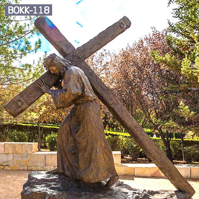 Buy Life Size Religious Church Bronze Cross Jesus Statue for Sale BOKK-118