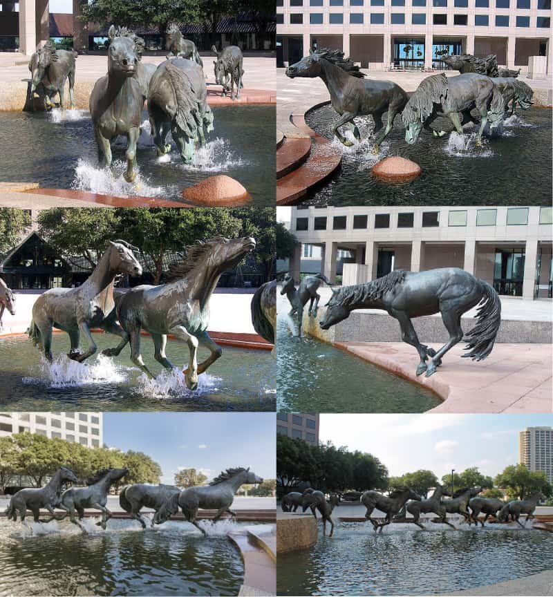 Bronze Mustangs of Las Colinas Sculpture Fountain