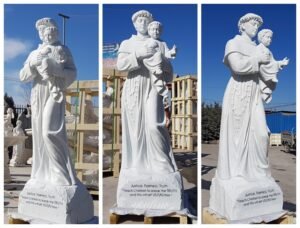 Outdoor Garden Large Marble St Anthony Statue for Sale