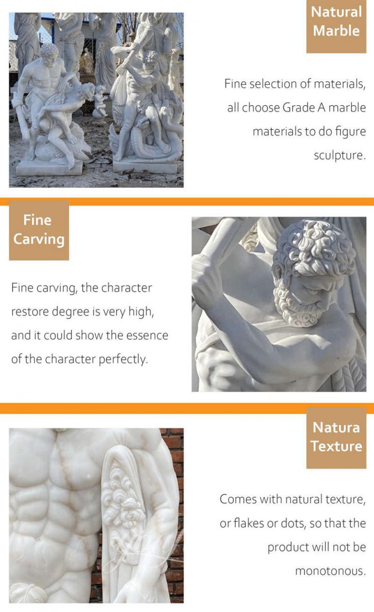 Marble Hercules and Diomedes Statue - YouFine Art Sculpture