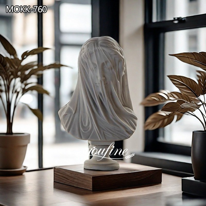 Marble Veiled Virgin Replica - YouFine Art Sculpture