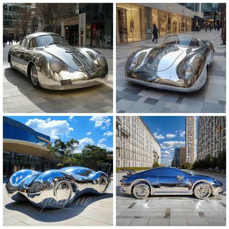 Polished Metal Car Sculpture