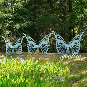 Large Outdoor Metal Butterfly Bench - YouFine Art Sculpture